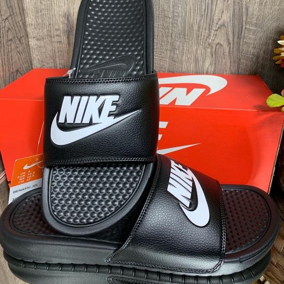 Nike | Shoes | Nike Benassi Jdi Mens Size 9 Blackwhite Flipfl | Poshmark
